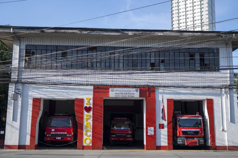 View of Fire Fighting Station in Manila Editorial Stock Image - Image ...