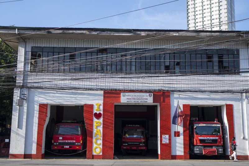 View of Fire Fighting Station in Manila Editorial Stock Photo - Image ...