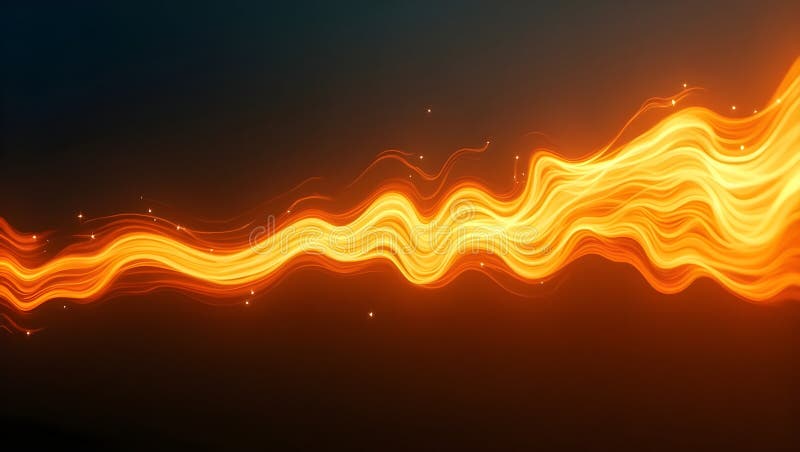 A Fire Trail Left Behind by a Fast-moving Object, Creating Motion Blur ...