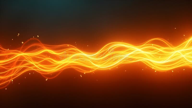 A Fire Trail Left Behind by a Fast-moving Object, Creating Motion Blur ...