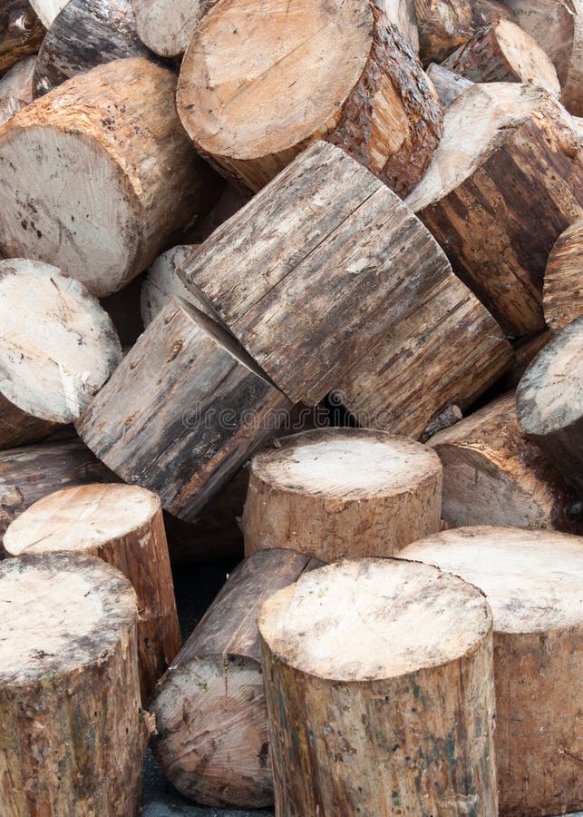 View of Firewood Logs in a Stack Stock Photo - Image of natural, timber ...