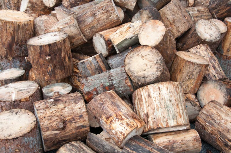 View of Firewood Logs in a Stack Stock Photo - Image of traditional ...