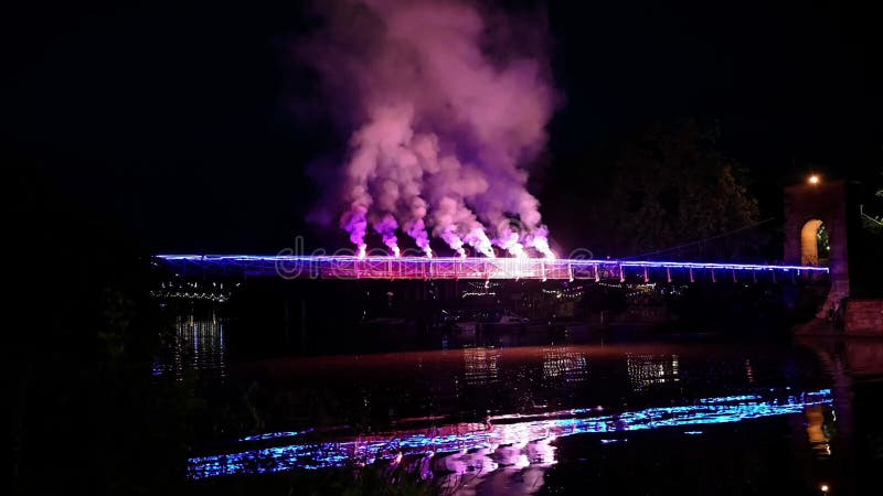 View of Fireworks on the Bridge Stock Video - Video of fireworks, happy ...