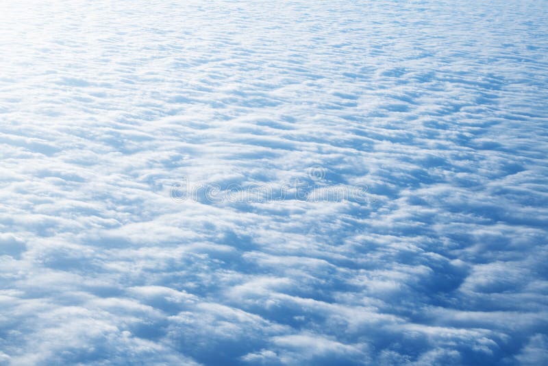 View from a Flight. Cloud Texture in Blue Color Stock Photo - Image of ...