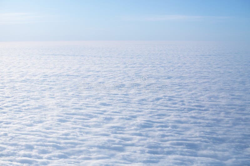 View from a Flight. Cloud Texture in Blue Color Stock Image - Image of ...