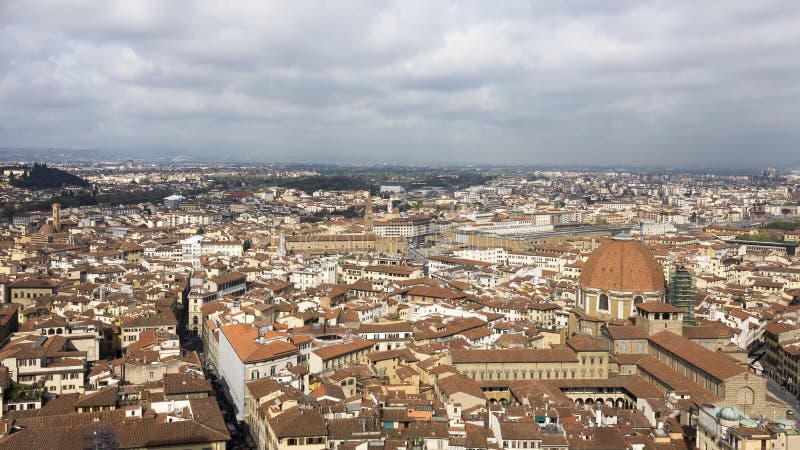 View of Florence with the Duomo Stock Image - Image of horizontal ...