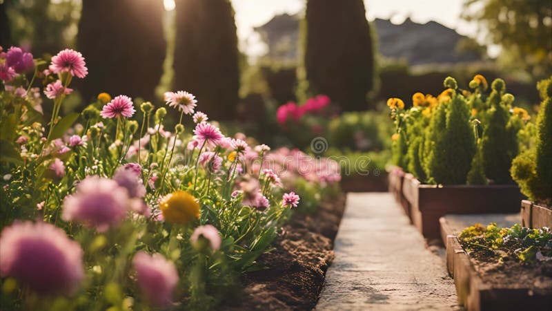 A Sunny Day in the Garden stock footage. Video of outdoor - 347155046