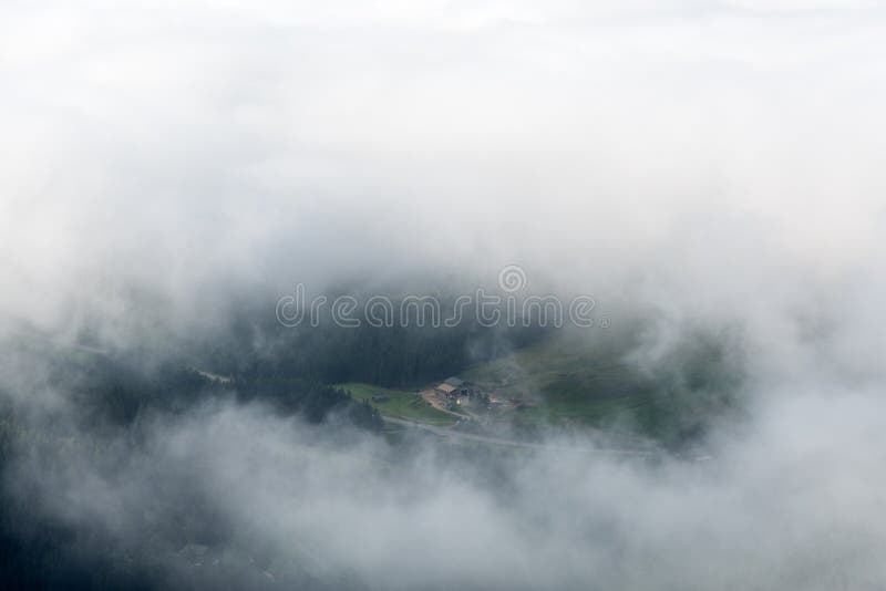View of Flying Clouds Over Valley in Mountains Stock Image - Image of ...