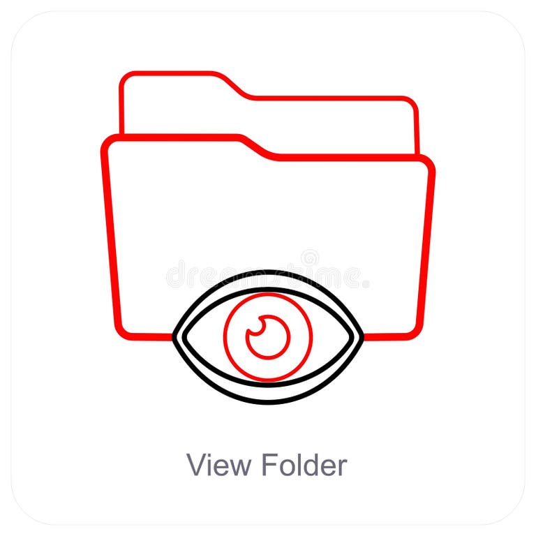 View Folder and Folder Icon Concept Stock Vector - Illustration of ...