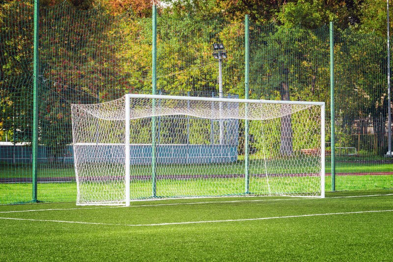 View of the football gate. stock image. Image of event - 156595849