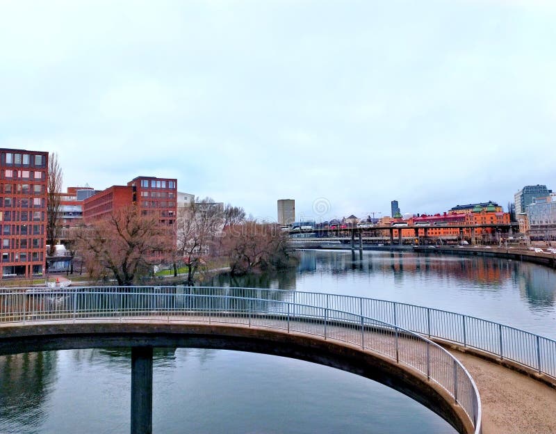 View Footbridge Across River Sweden Stock Photos - Free & Royalty-Free ...