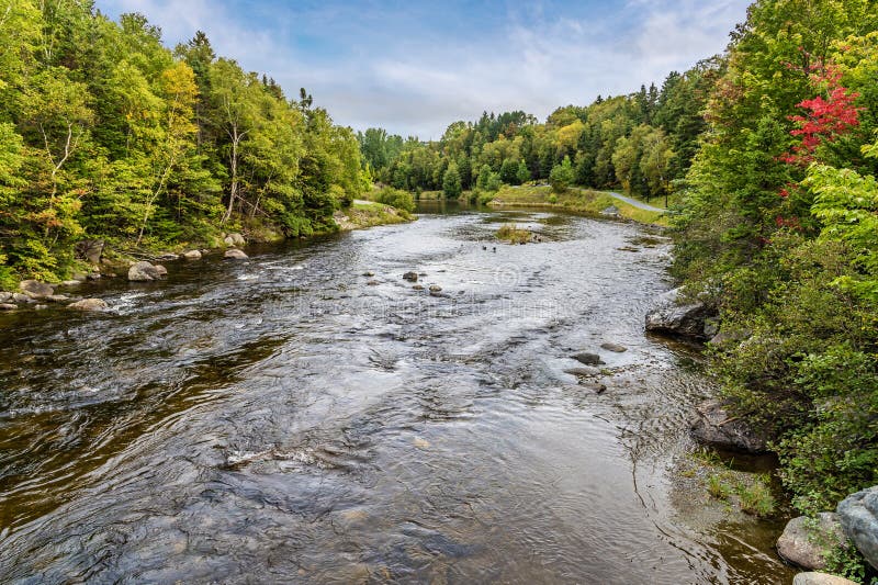 A View from a Footbridge Down the Corner Brook Stream at Corner Brook ...