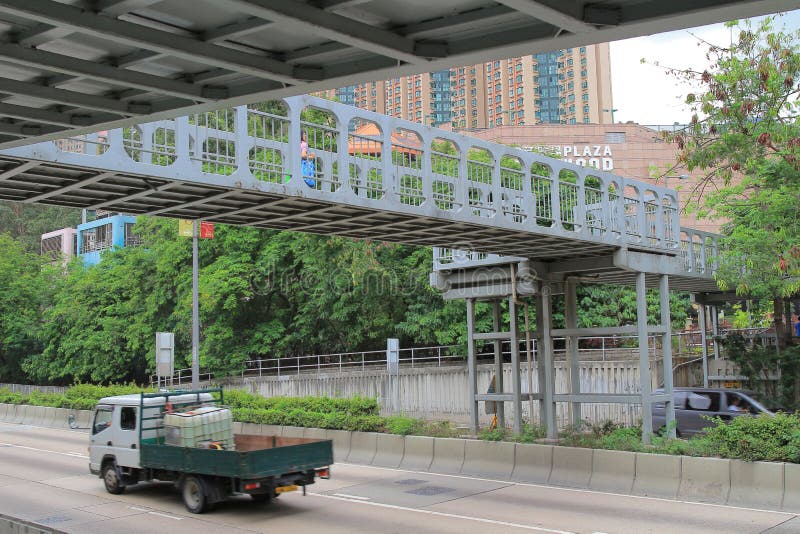 View on Footbridge of Modern Urban City Editorial Photography - Image ...