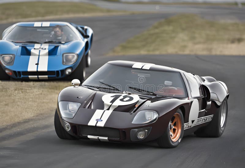 A view of a Ford GT40 car stock illustration. Illustration of gt40 ...