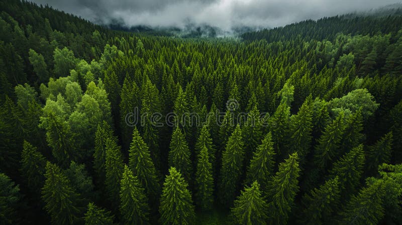 A View of a Forest with a Lot of Trees in it Stock Image - Image of ...