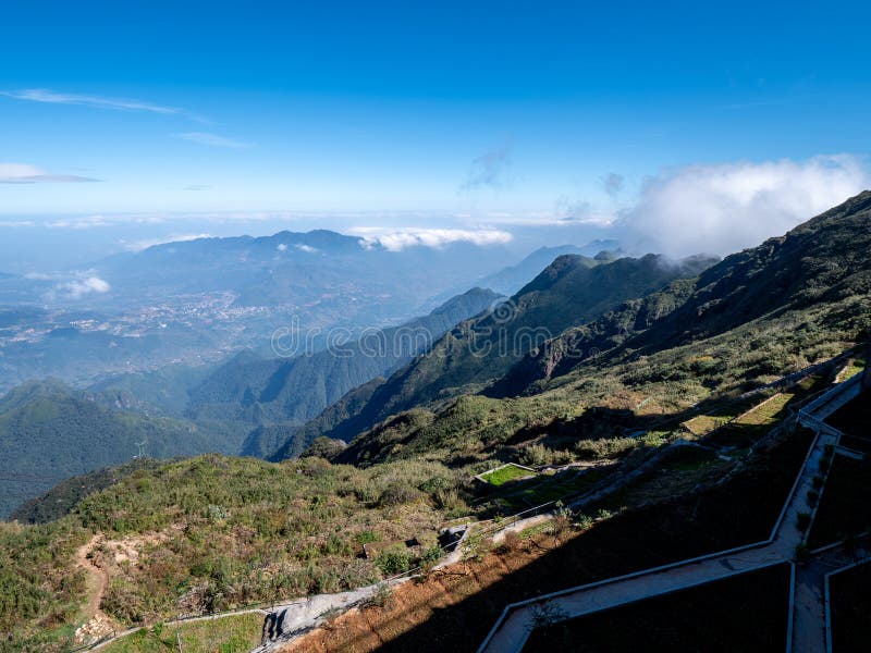 View Form the Top of Sapa City Hill Stock Image - Image of sapa ...
