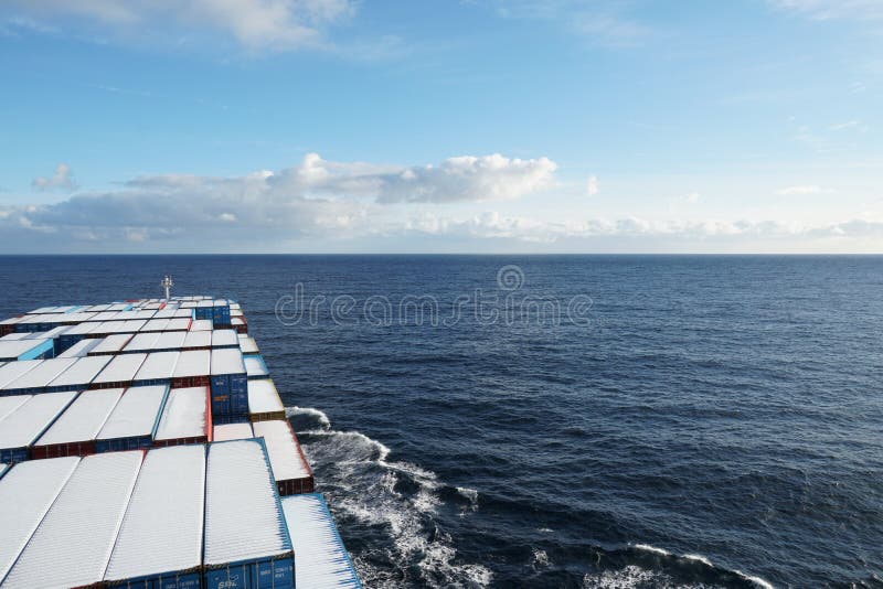 View Form the Wing of Navigational Bridge of Merchant Vessel on ...