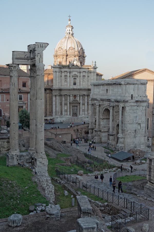 View of Foro Romano Rome stock photo. Image of architecture - 39171802