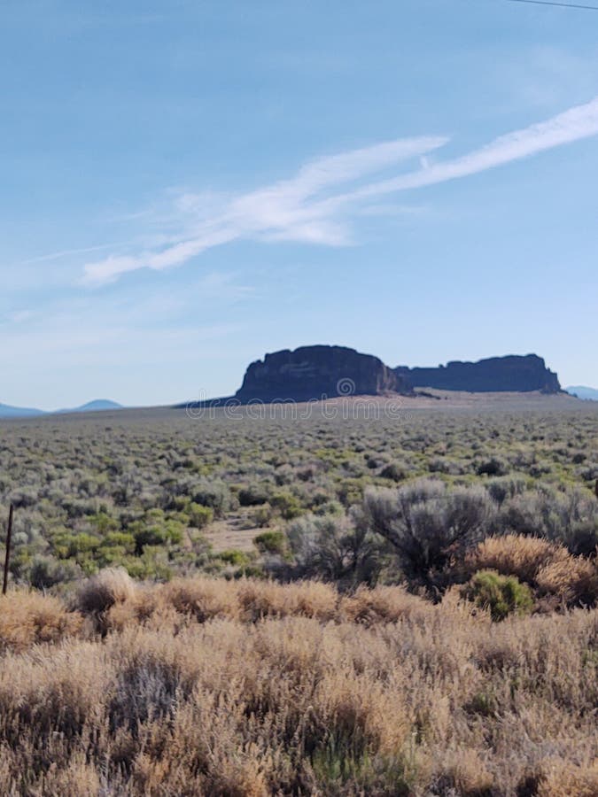 A view of Fort Rock stock image. Image of mountain, terrain - 185567515