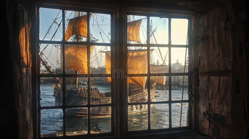 The View from the Fort S Window of the Ancient Ships and the Ocean ...