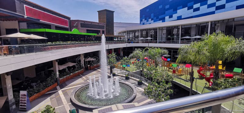 View of fountain in mall stock photo. Image of indoor - 376386722