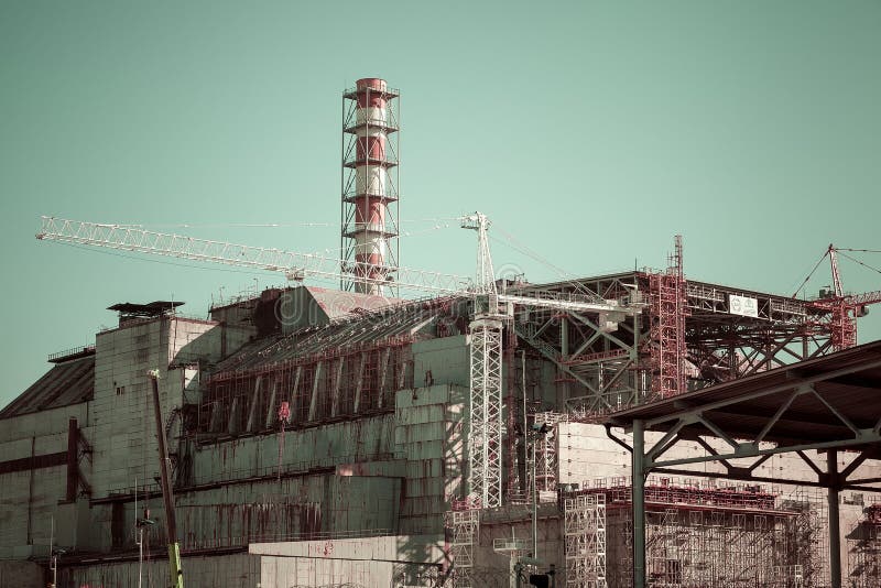 View of the Fourth Block of the Chernobyl Nuclear Power Plant Stock ...