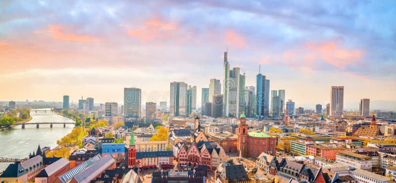 View of Frankfurt City Skyline in Germany Stock Photo - Image of german ...