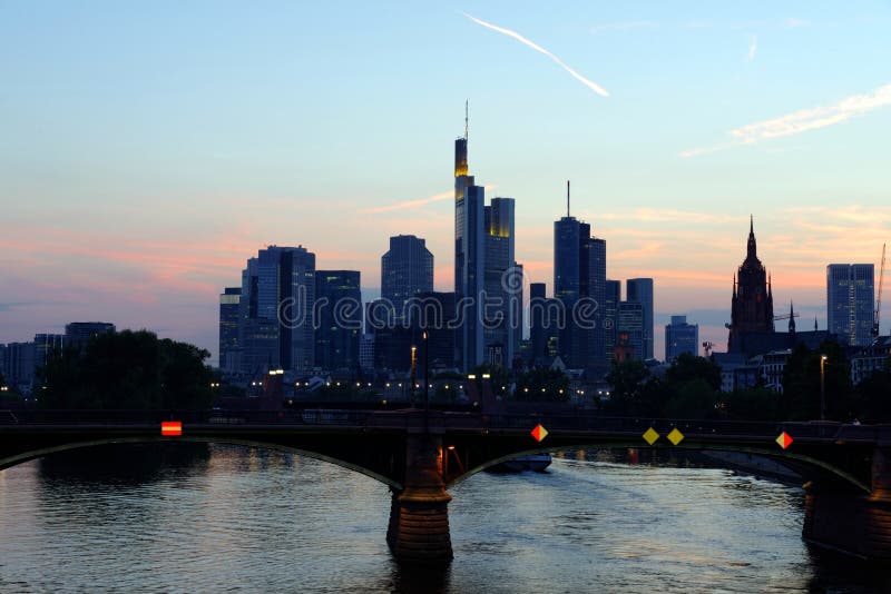 View Of Frankfurt Am Main Skyline Stock Photo - Image of office, modern ...