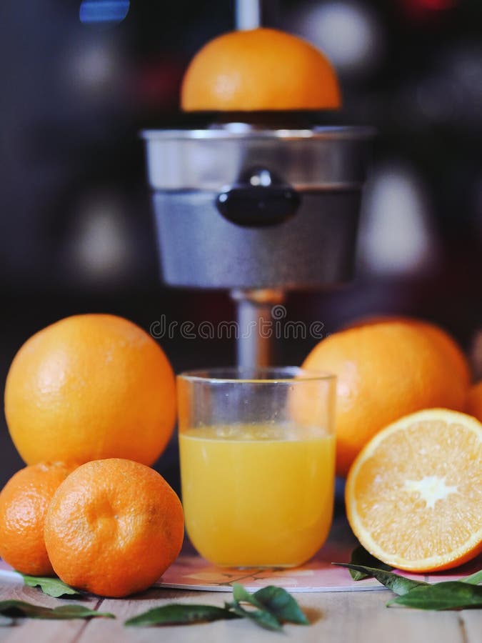 View at the Fresh Orange Juice Stock Photo - Image of dish, breakfast ...