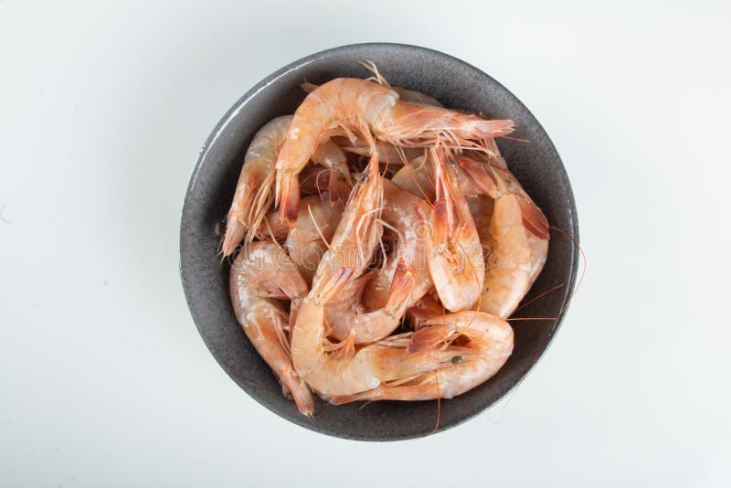 View Fresh Shrimp in the Bowl Top View Stock Image - Image of dish ...