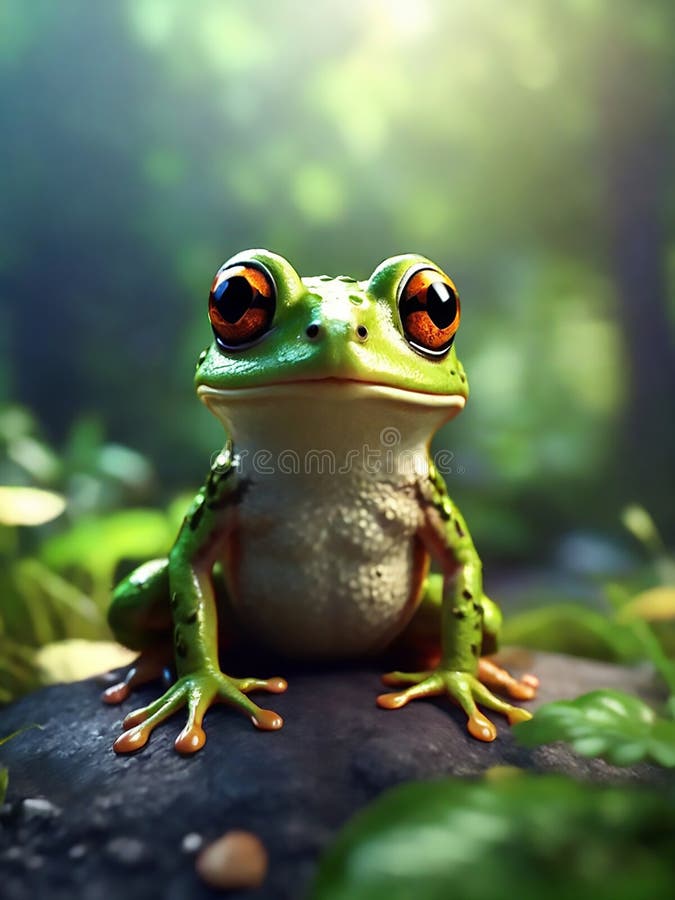 View of Frog in the Wild. Generate AI Stock Photo - Image of wild ...