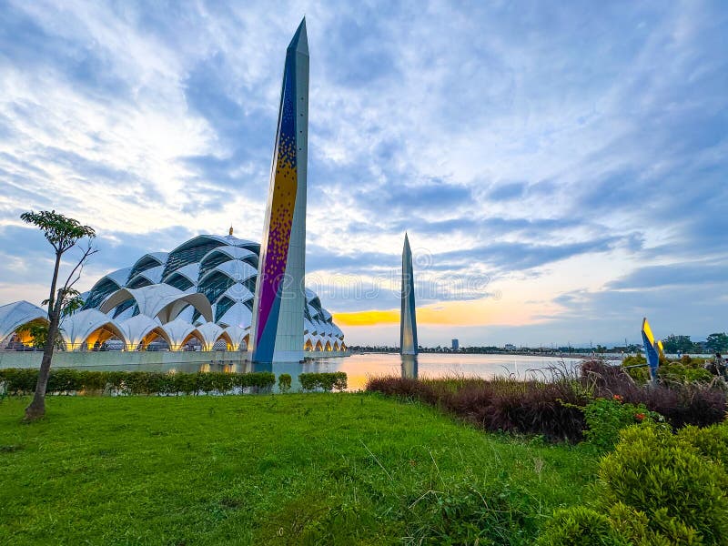 The View in Front of Al Jabbar Mosque. it is One of the New Mosques in ...