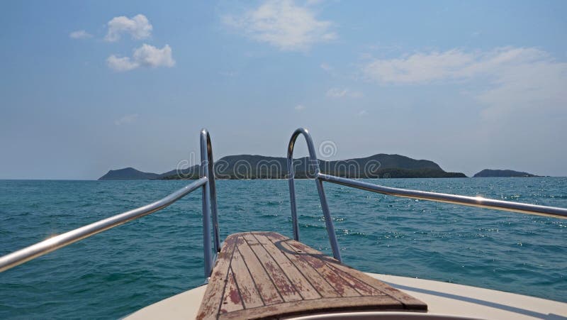 Front of boat stock image. Image of outside, lake, away - 8449793