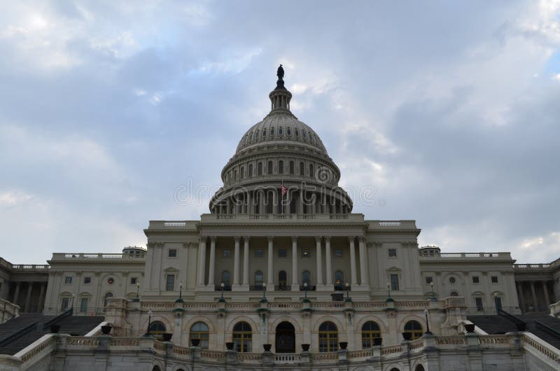 Front Of The U.S. Capitol Building In Washinton D.C. Stock Photo ...
