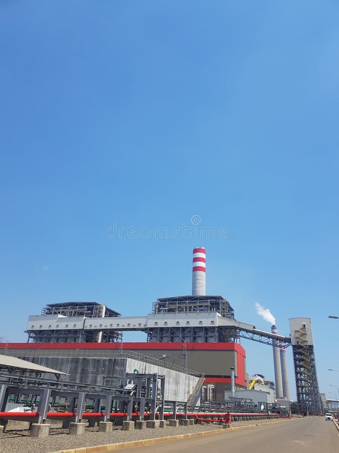 View of Front Coal Fired Steam Power Plant Building Stock Photo - Image ...