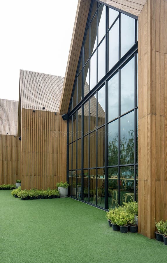 View Front of Modern Cafe Shop in Thailand. Stock Photo - Image of ...