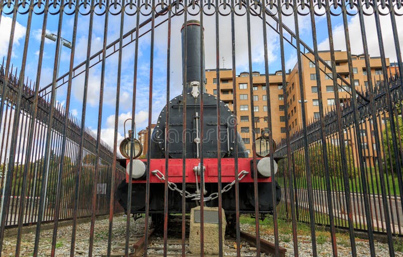 View of the Front of an Old Train Stock Photo - Image of electric ...