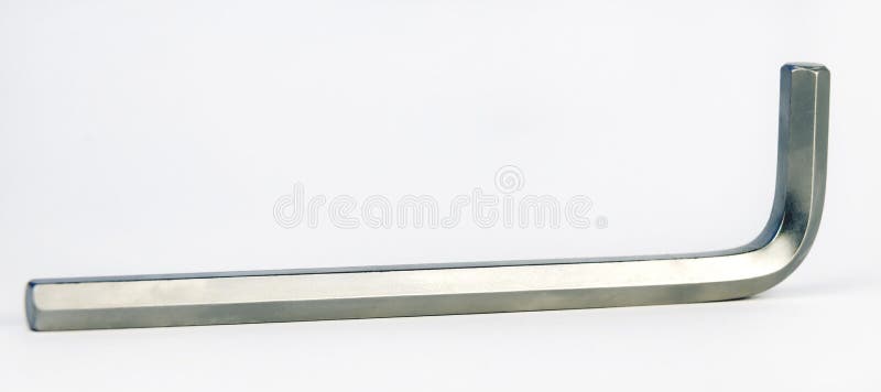 View from the Front. One Hex Key Isolated on White. Stock Photo - Image ...