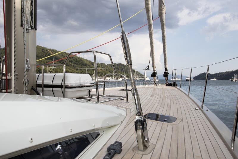 A view from a sailing boat stock photo. Image of yachts - 196054788