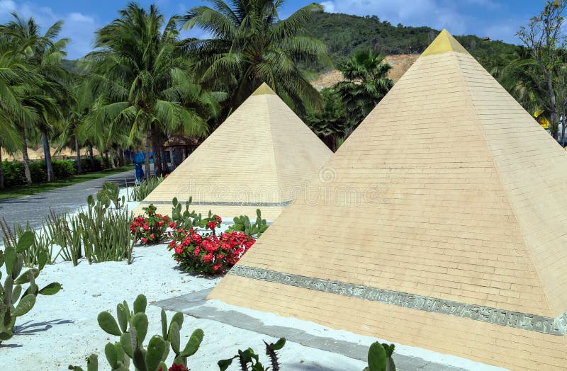 View Front Side of Pyramids Egypt Stock Photo - Image of architecture ...