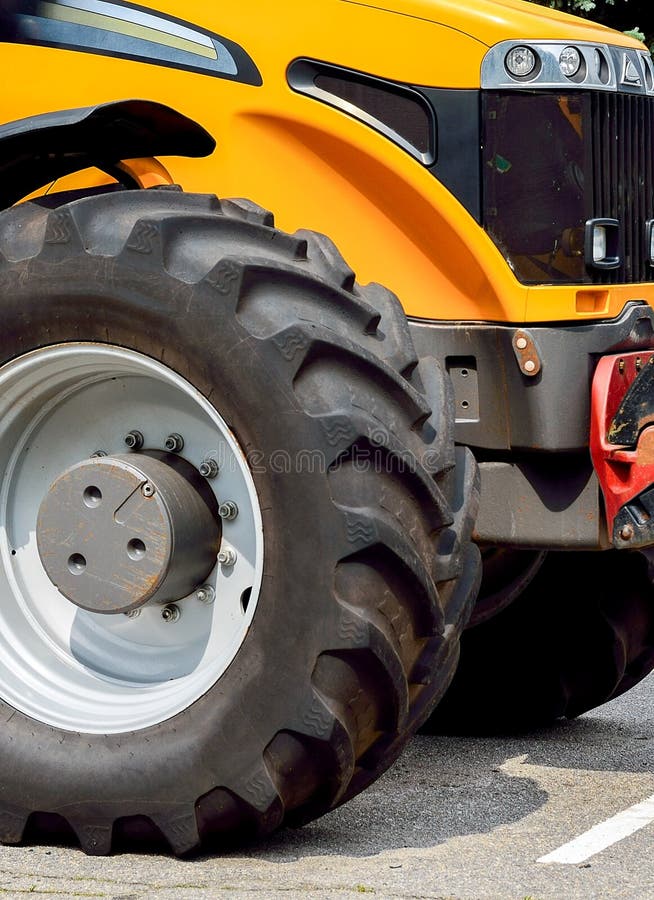 View of the Front of Tractor at an Exhibition. Stock Photo - Image of ...