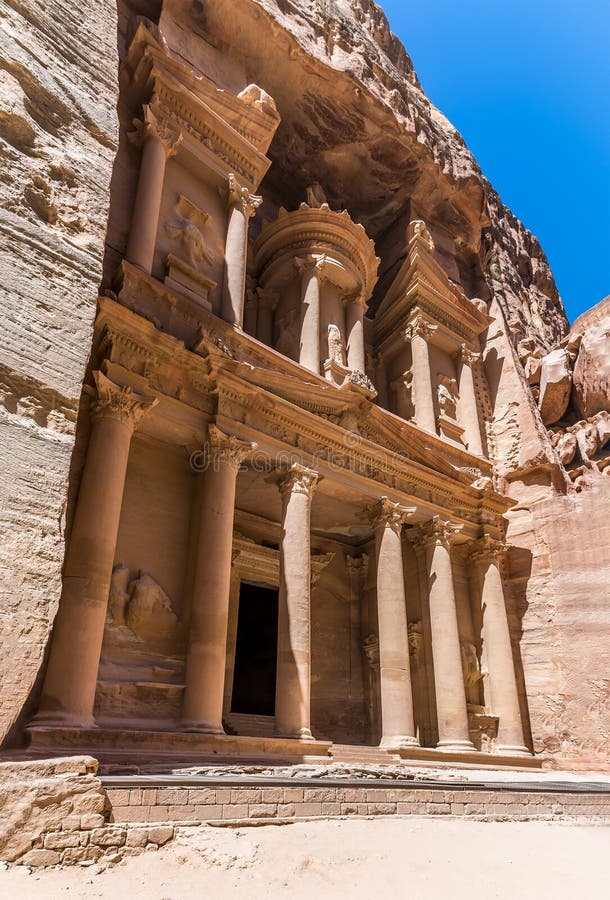 A View of the Front of the Treasury Building in the Ancient City of ...