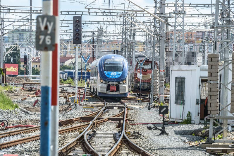 A View of the Front Window of a Train Editorial Stock Image - Image of ...