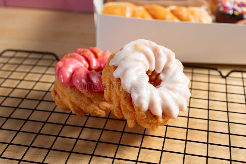 Cruller donuts stock image. Image of ingredient, cake - 187192051