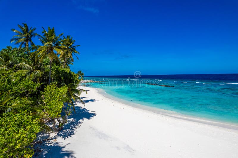 View of Fulidhoo Island in the Maldives Stock Photo - Image of ocean ...