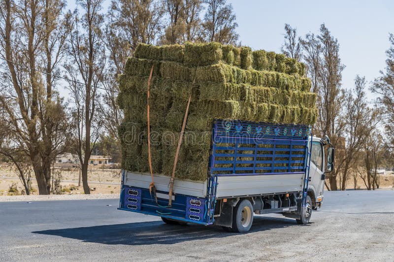 A View of a Fully Loaded Truck at Azraq, Jordan Stock Image - Image of ...