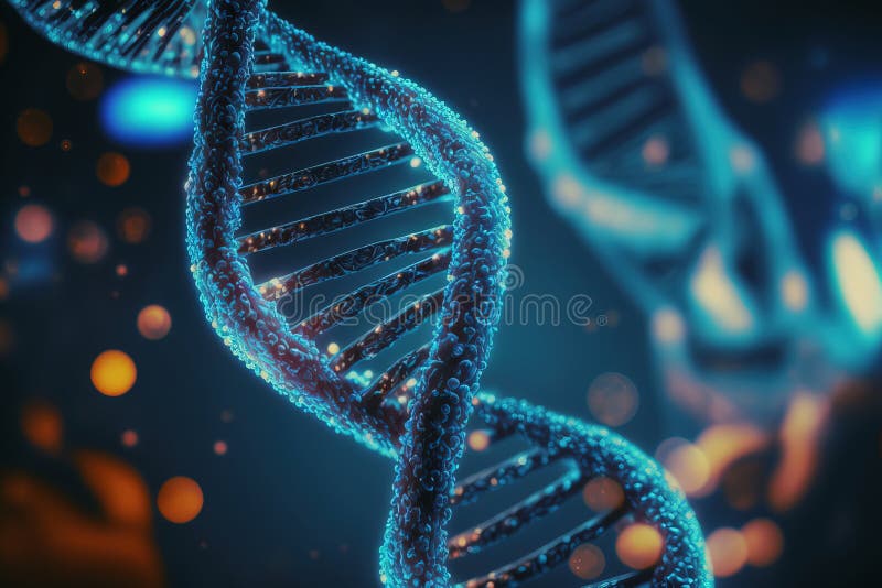 View Future Human DNA Molecules Under the Microscope. Concept of the ...