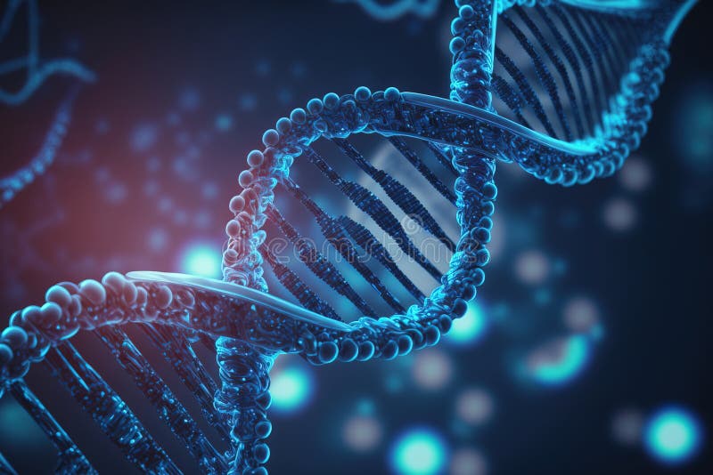 View Future Human DNA Molecules Under the Microscope. Concept of the ...