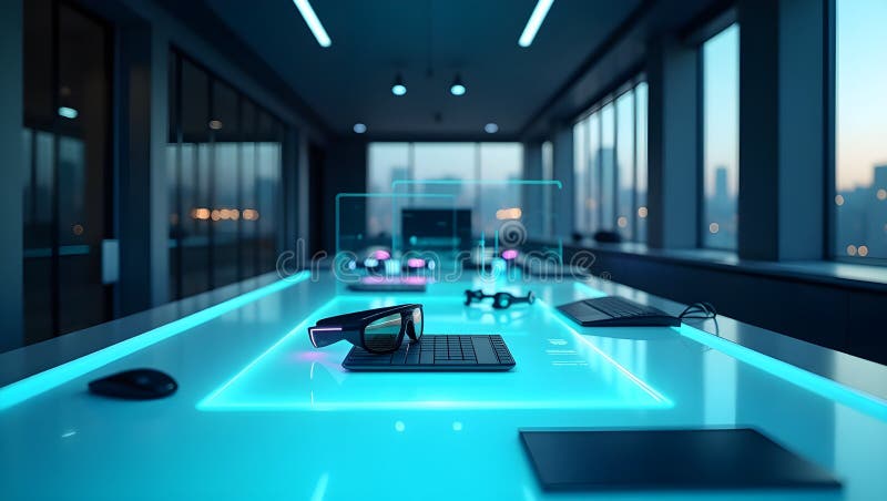 Futuristic Workspace with Augmented Reality Tools for Enhanced ...