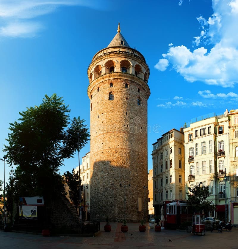 View on Galata Tower stock image. Image of famous, istanbul - 98234753